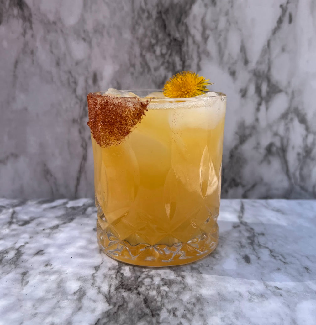 Non-Alcoholic Cosmic Sour Cocktail Recipe with Tajin Garnish | Recipes ...